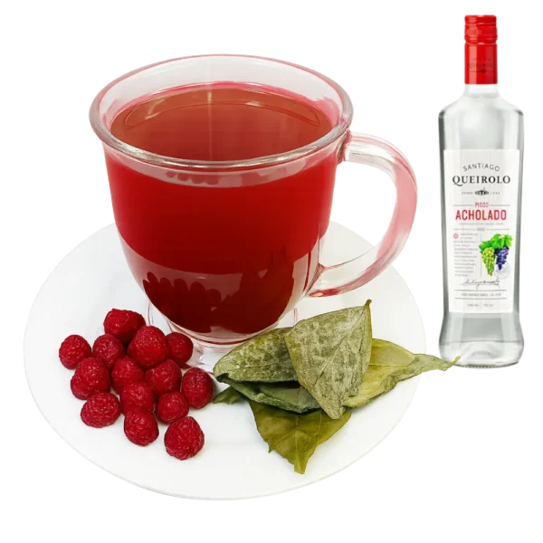 Calientito con Néctar de Frutas, Frambuesa, Té verde y Pisco - Vaso x ...